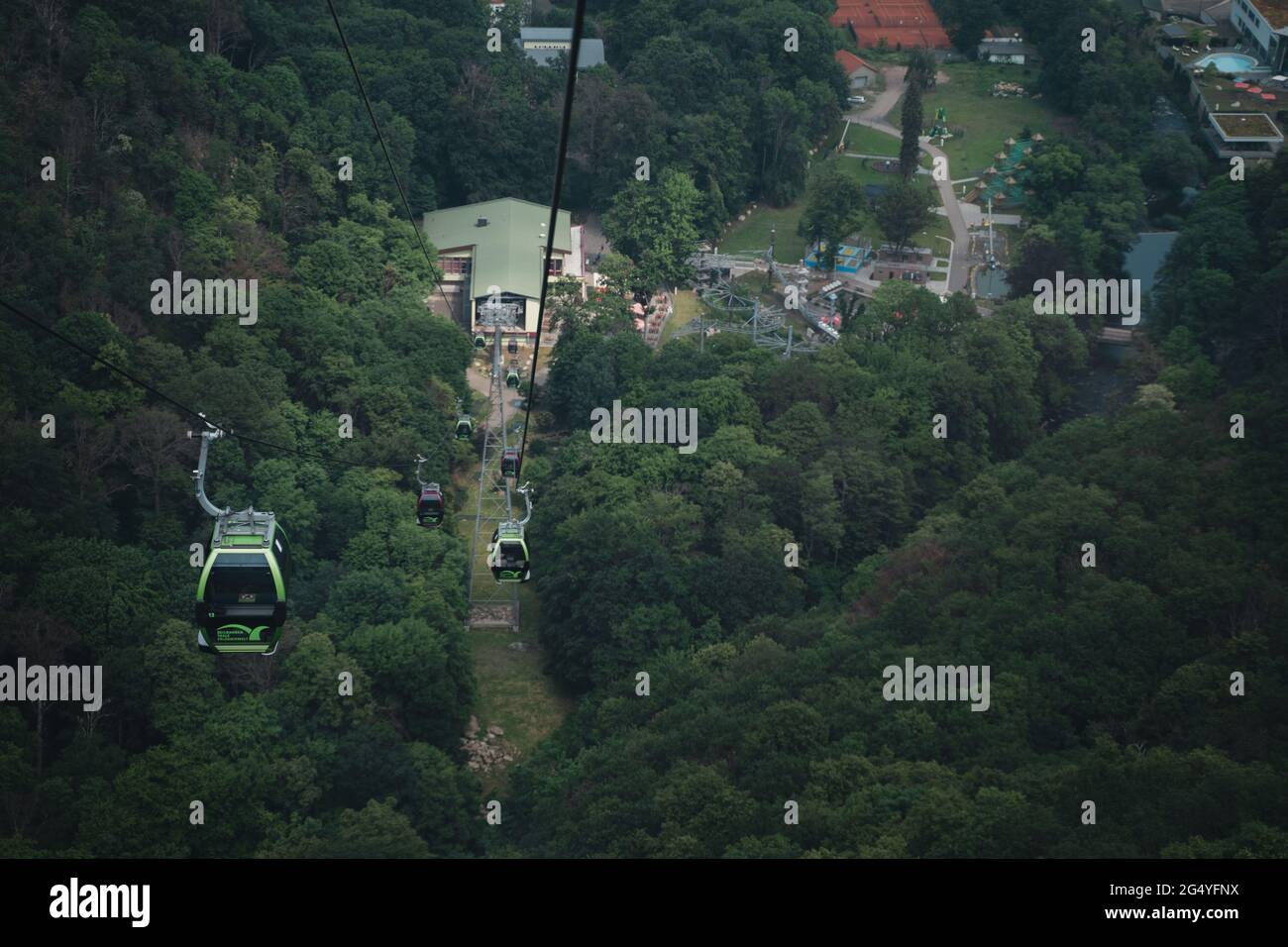 Cablecars in the Harz mountain Stock Photo - Alamy
