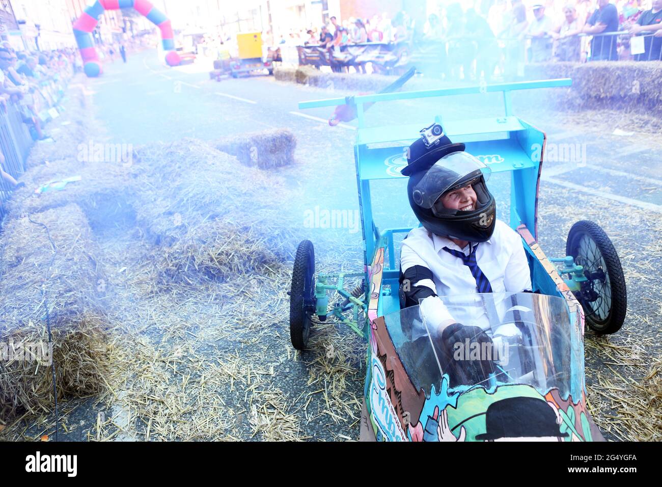 The 2019 Micklegate Soapbox Challenge, an annual cart race in York ...