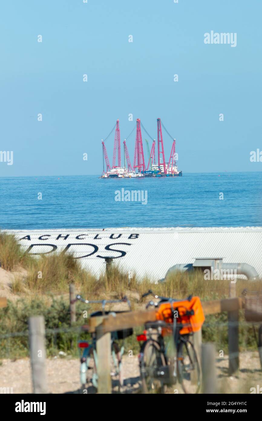 Kijkduin beach, The Hague, The Netherlands - June 13 2021: Heavy ...