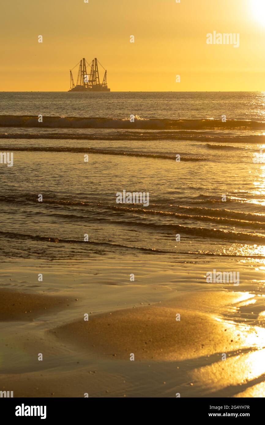 Kijkduin beach, The Hague, The Netherlands - June 13 2021: Heavy ...