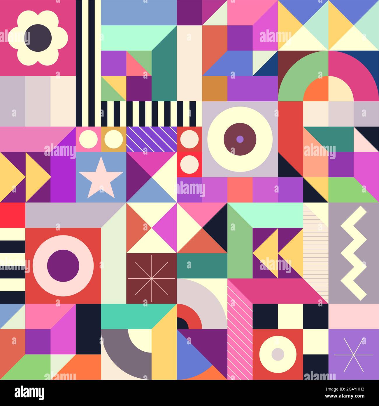 Abstract decorative vector seamless background with geometric shapes ...