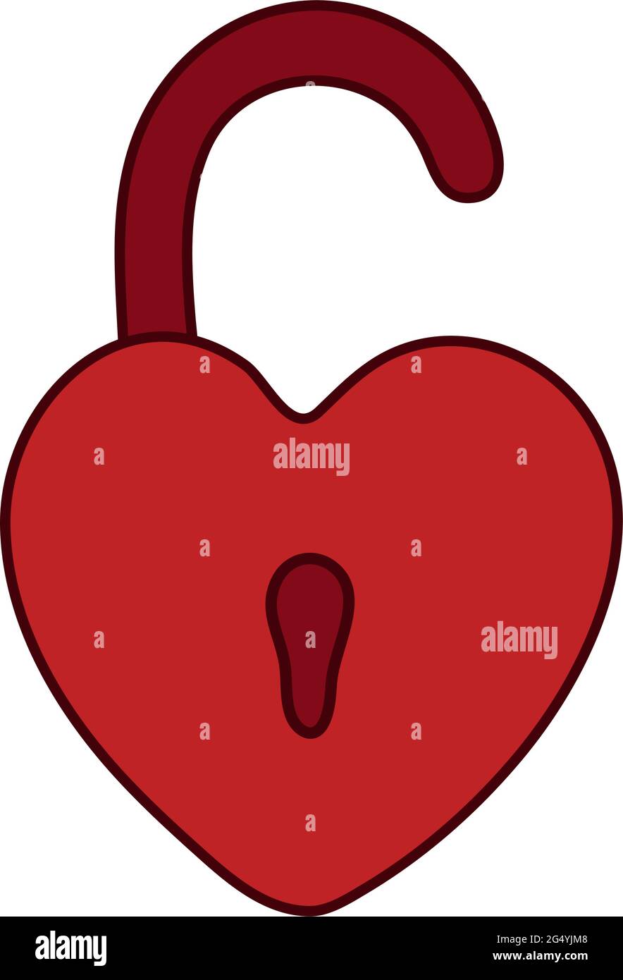 padlock with heart shape Stock Vector Image & Art - Alamy