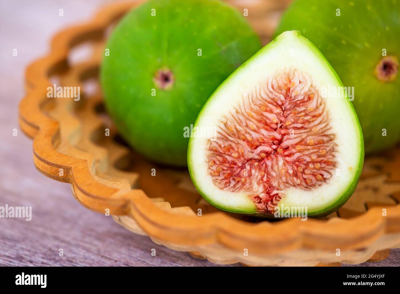 Fresh mediterranean fig fruits close-up, healthy eating concept Stock ...