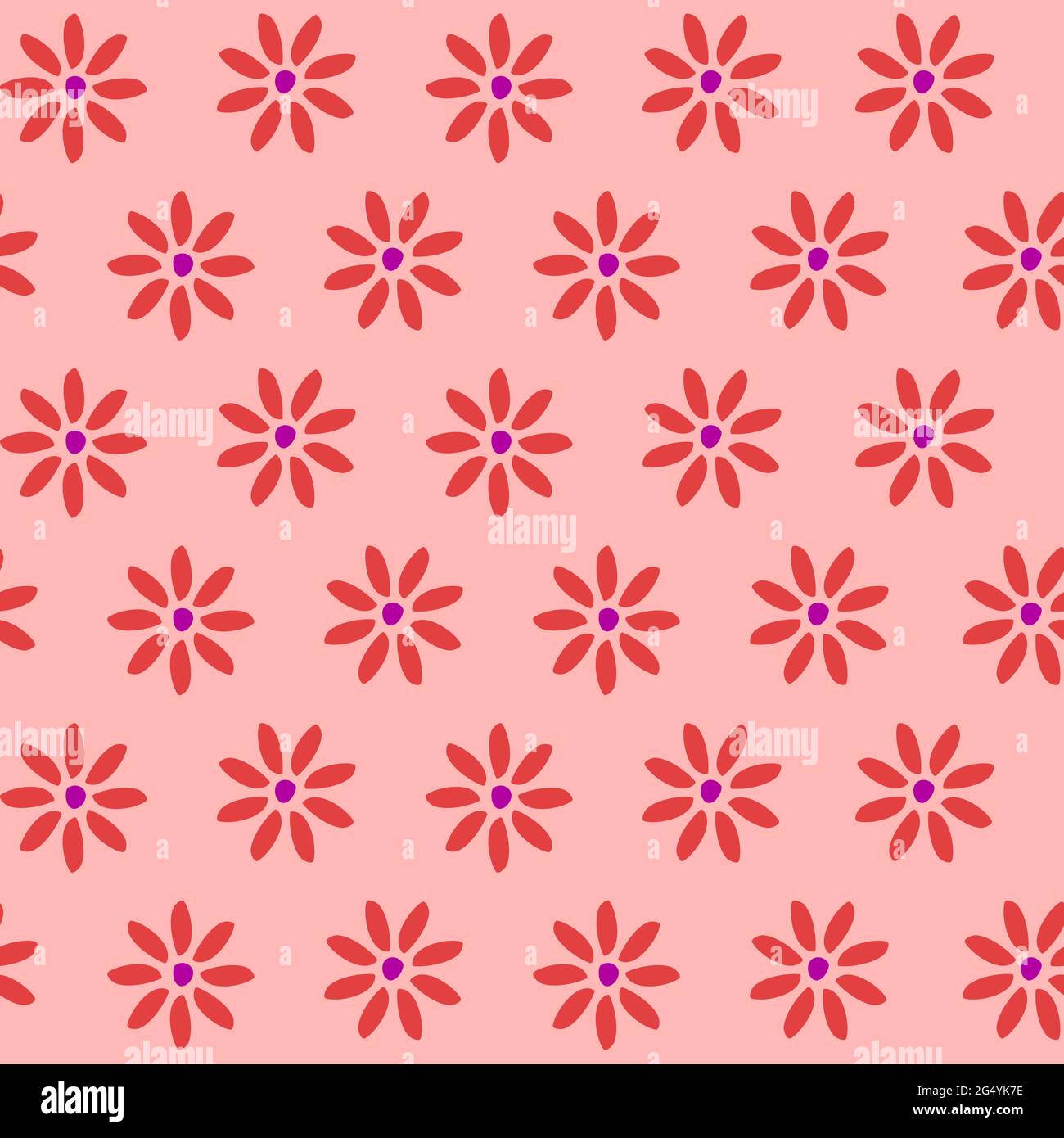 Seamless pattern with Floral Motifs in 3 colors. Pink background Stock ...