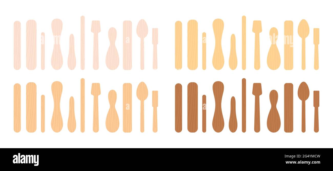 Popsicle stick and spoon for ice cream, medical tongue depressor set ...