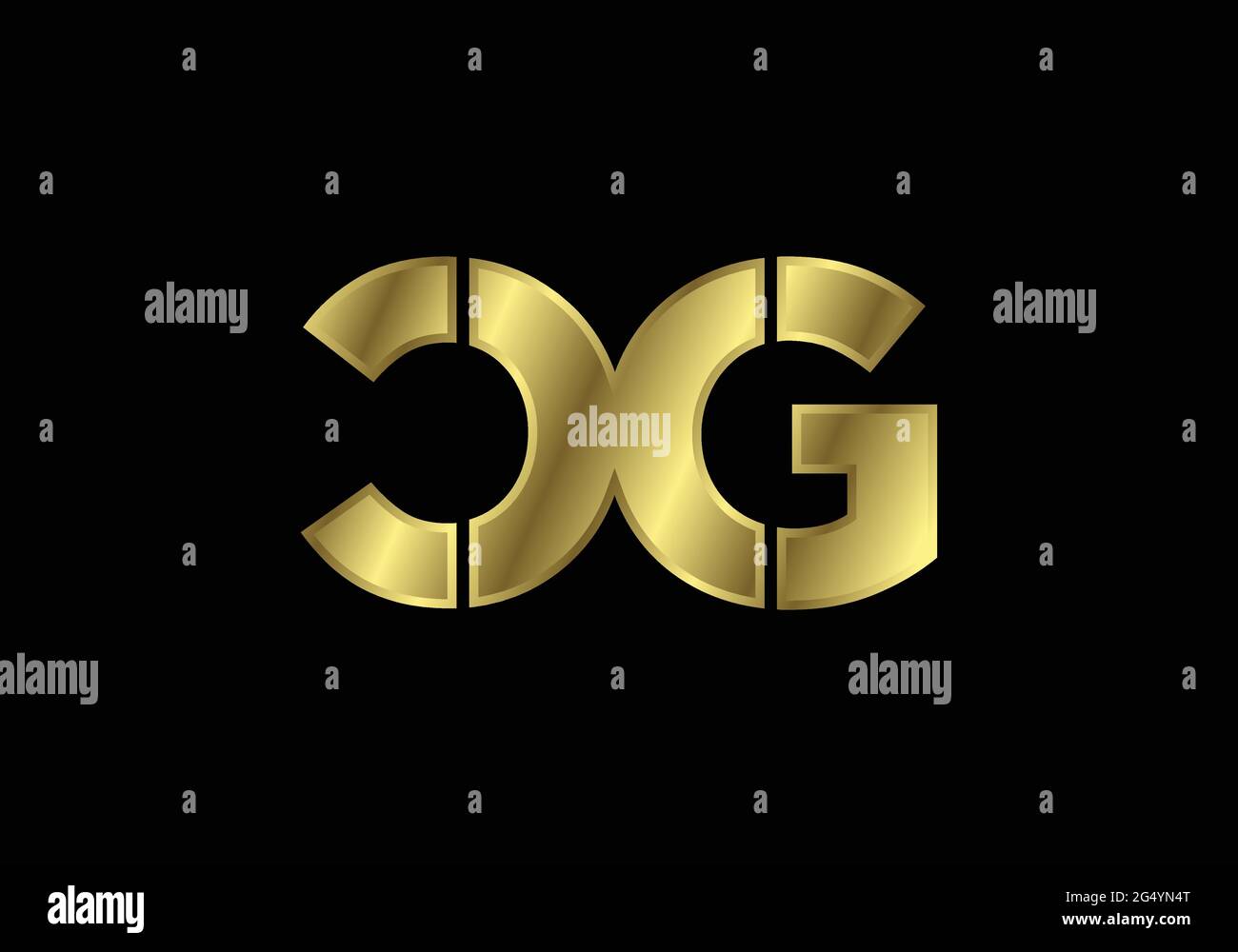 Initial CG Letter Logo With Creative Modern Business Typography Vector ...