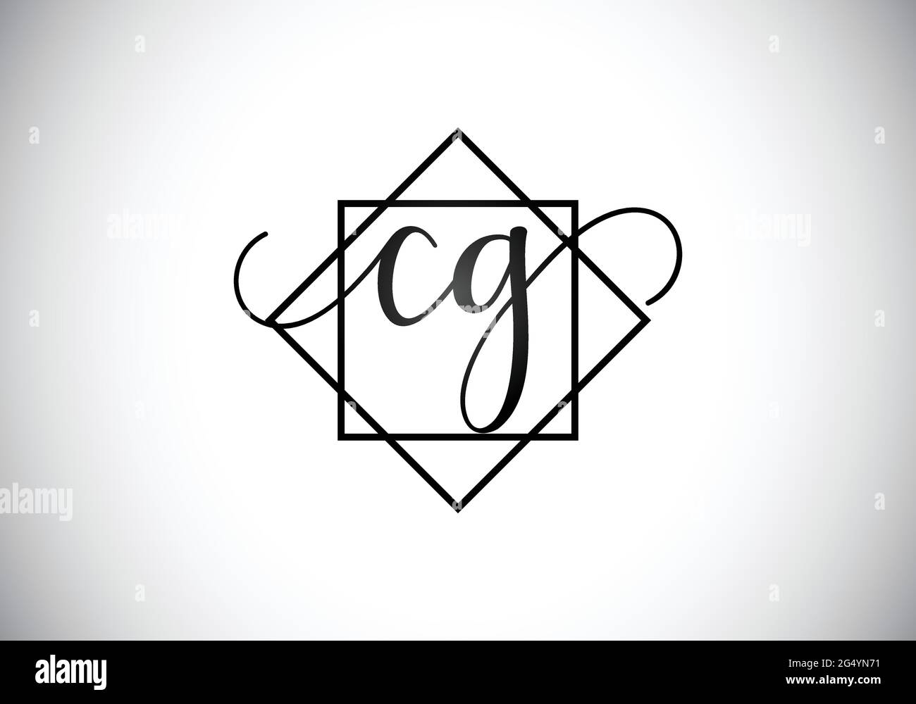 Initial CG Letter Logo With Creative Modern Business Typography Vector ...