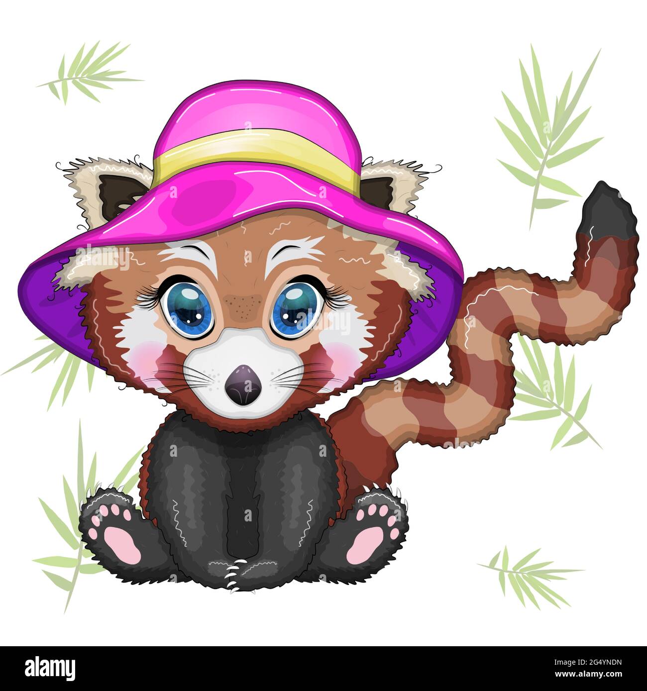 Cartoon Red Panda Girl
