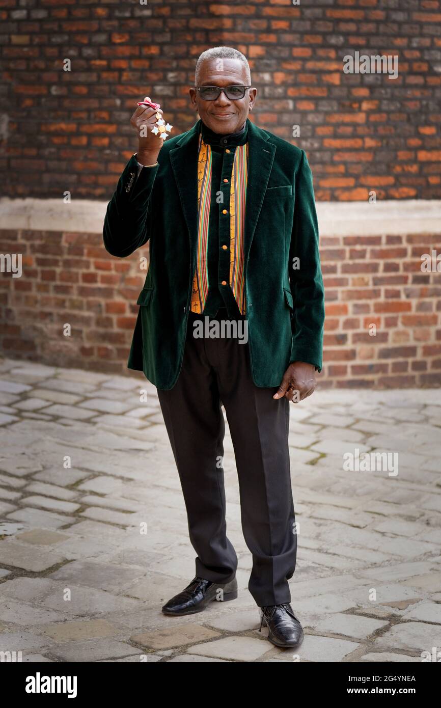 EastEnders actor Rudolph Walker with his CBE medal for services to ...