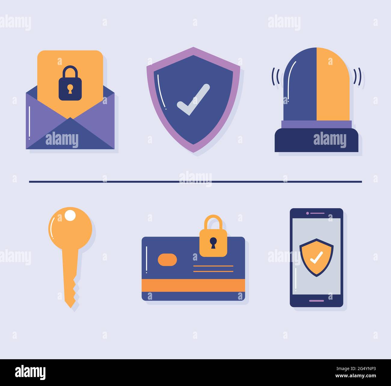 six cyber security items Stock Vector Image & Art - Alamy