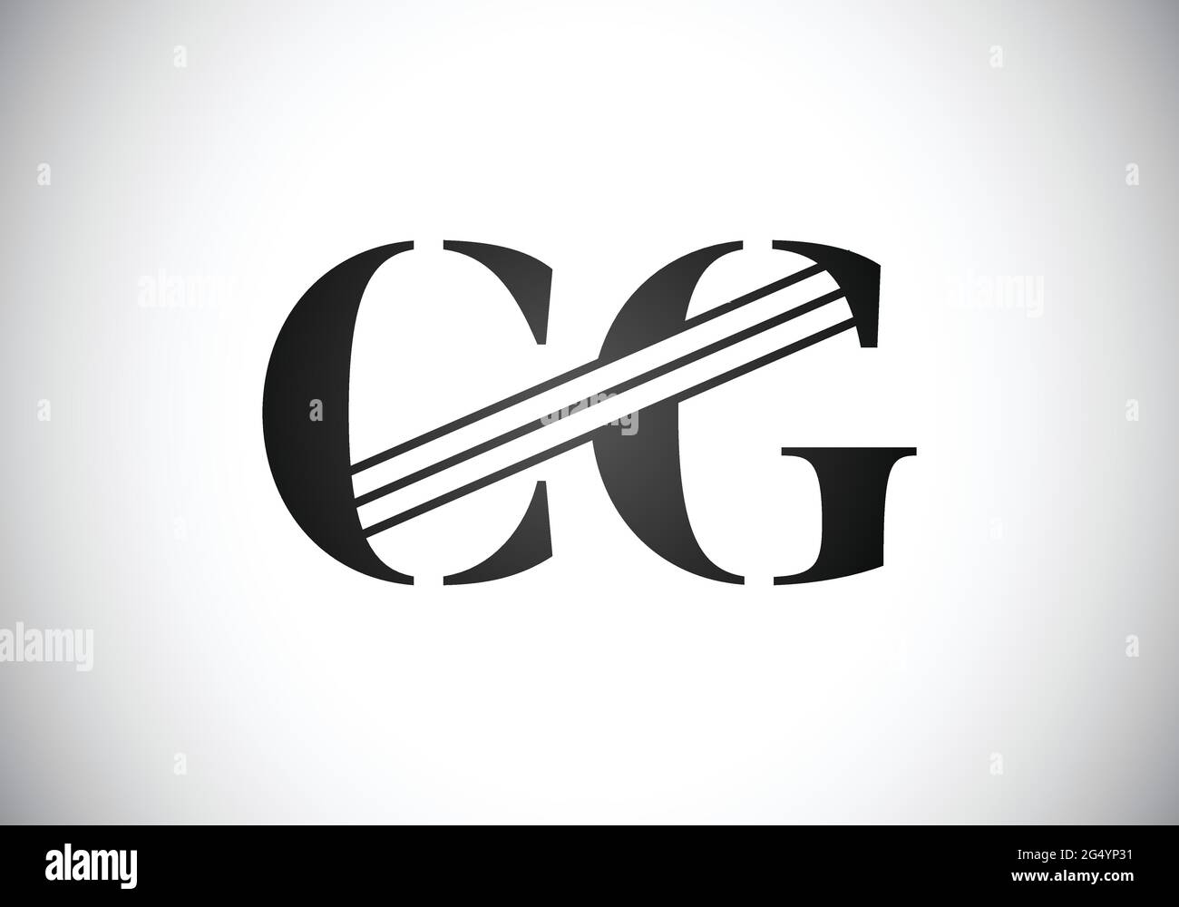 Initial CG Letter Logo With Creative Modern Business Typography Vector ...