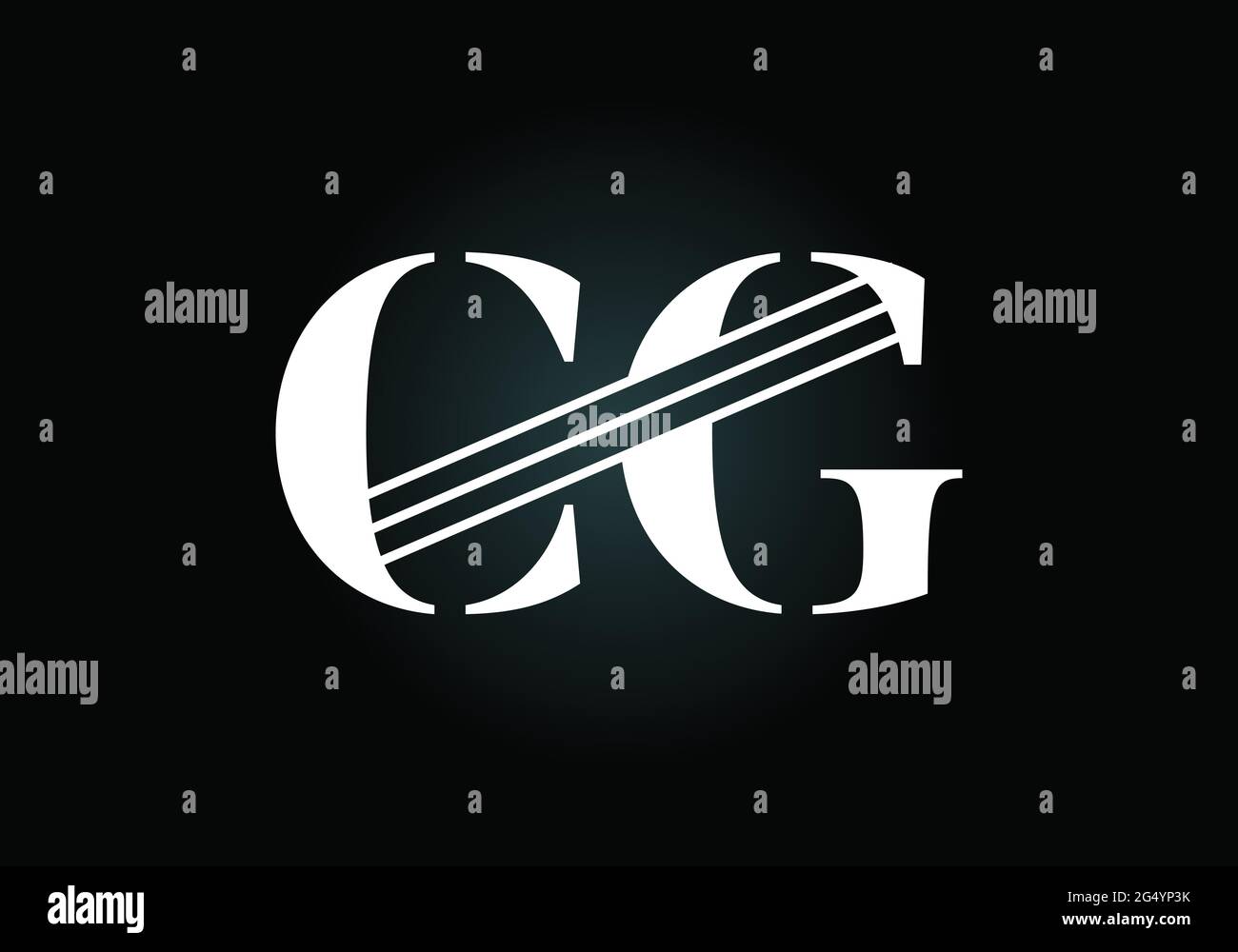 Initial CG Letter Logo With Creative Modern Business Typography Vector ...