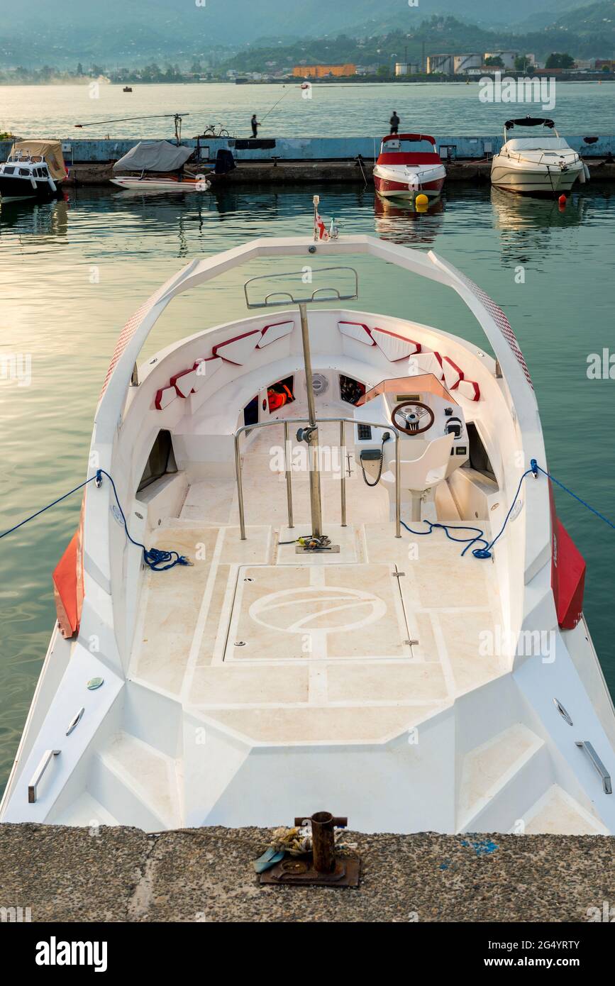 interior of the boat in the seaport Stock Photo - Alamy