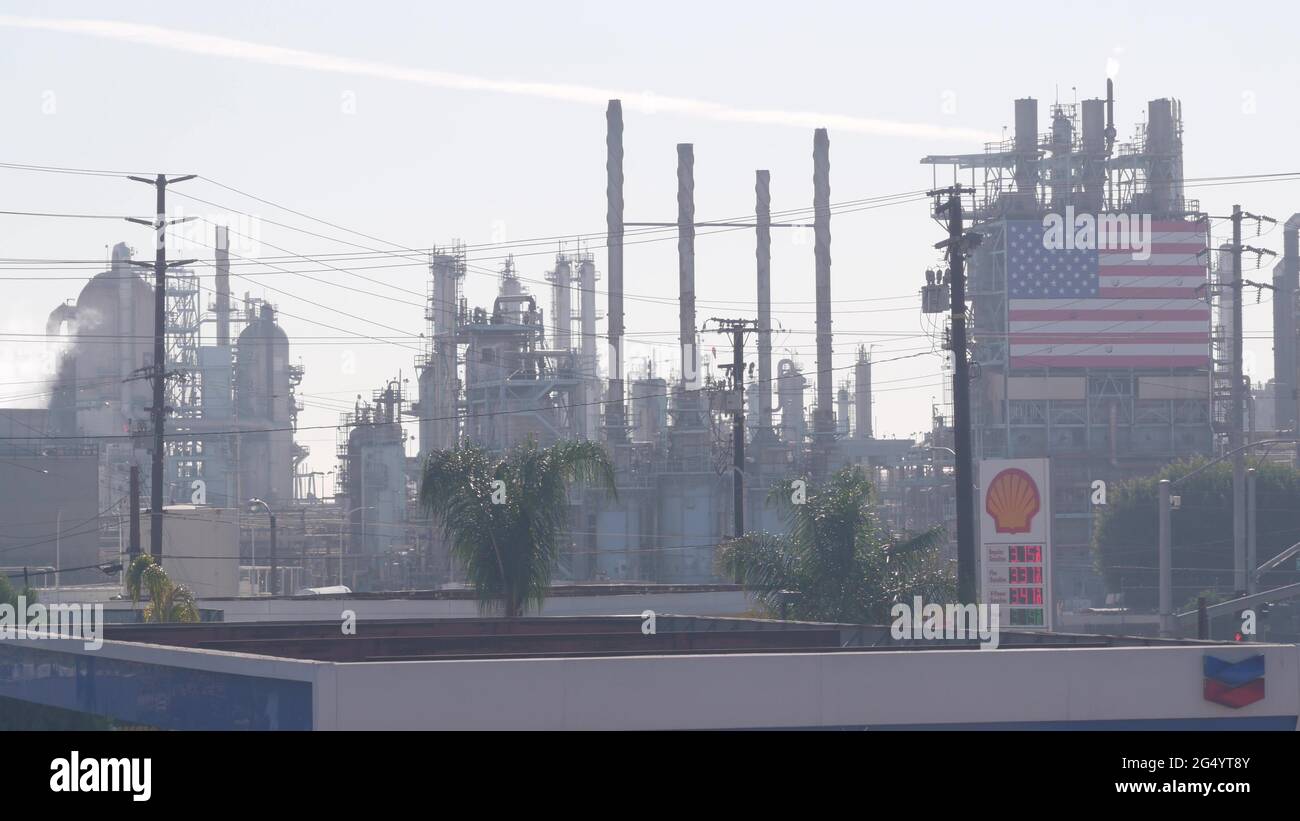 Smog and american flag hi-res stock photography and images - Alamy
