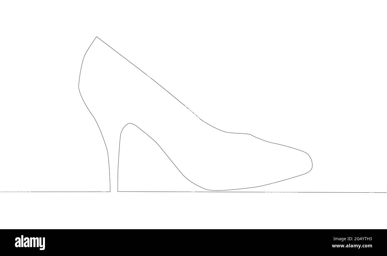 High Heel Shoe Drawing Template