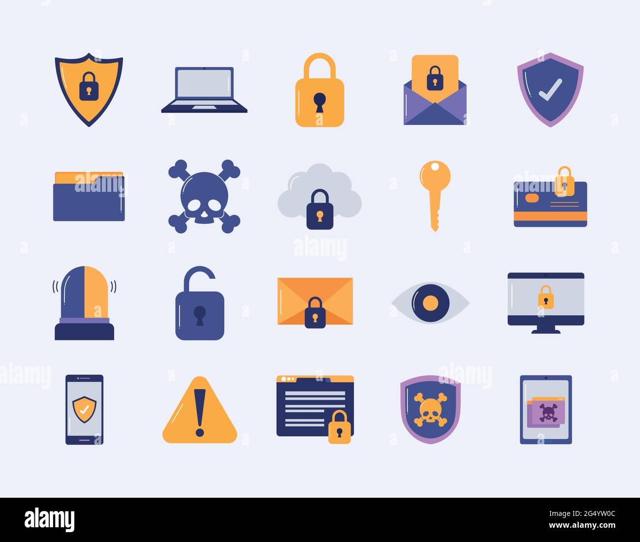 cyber security icons Stock Vector Image & Art - Alamy