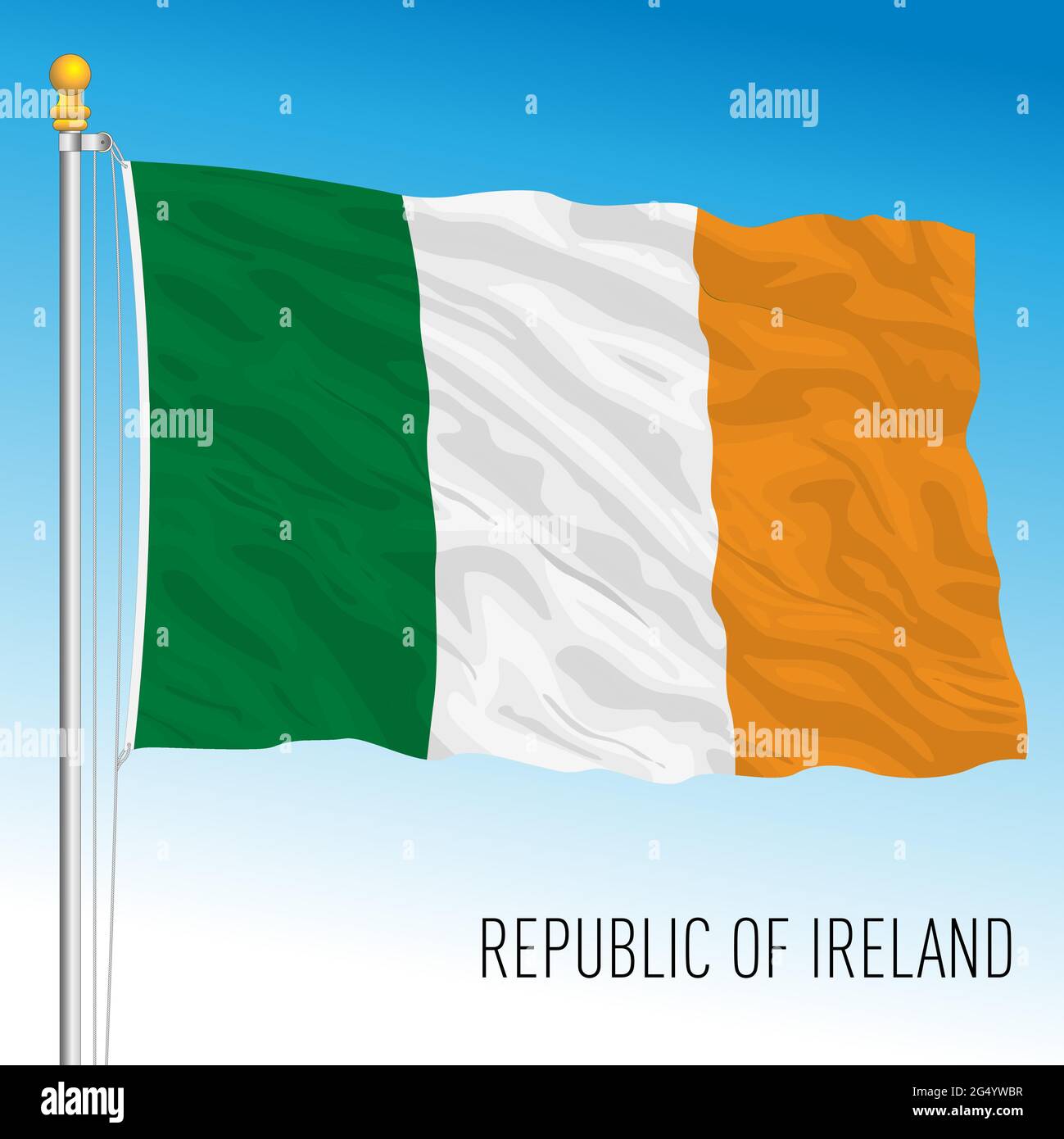 Ireland - Eire official national flag, European Union, vector ...