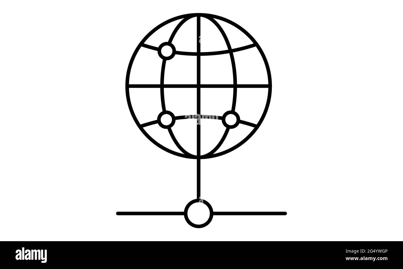 Global network sign Stock Vector Images - Alamy