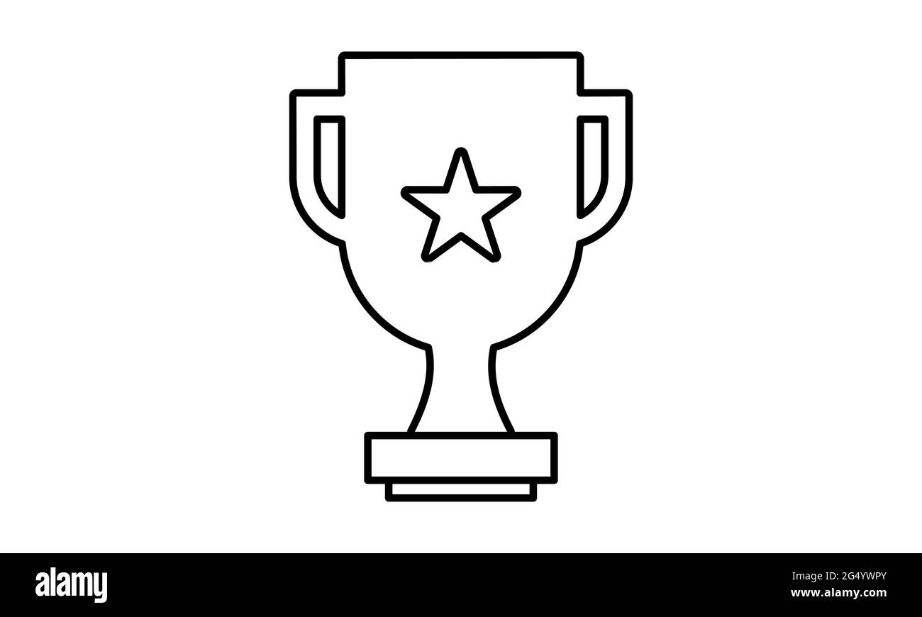 Trophy icon vector. Simple trophy sign in modern design style for web ...