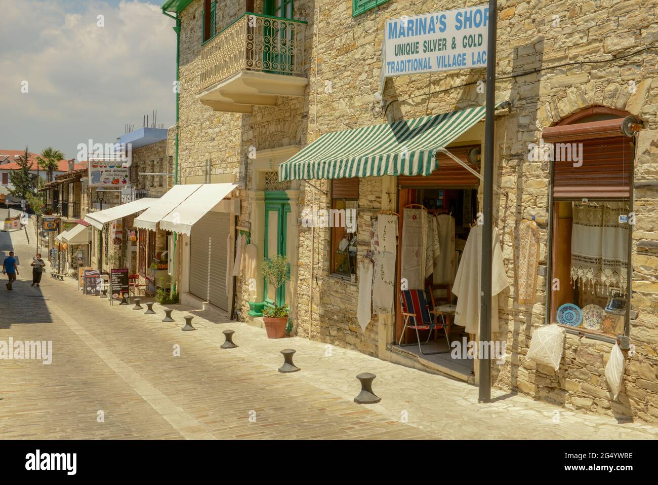 Narrow street pano lefkara hi-res stock photography and images - Alamy