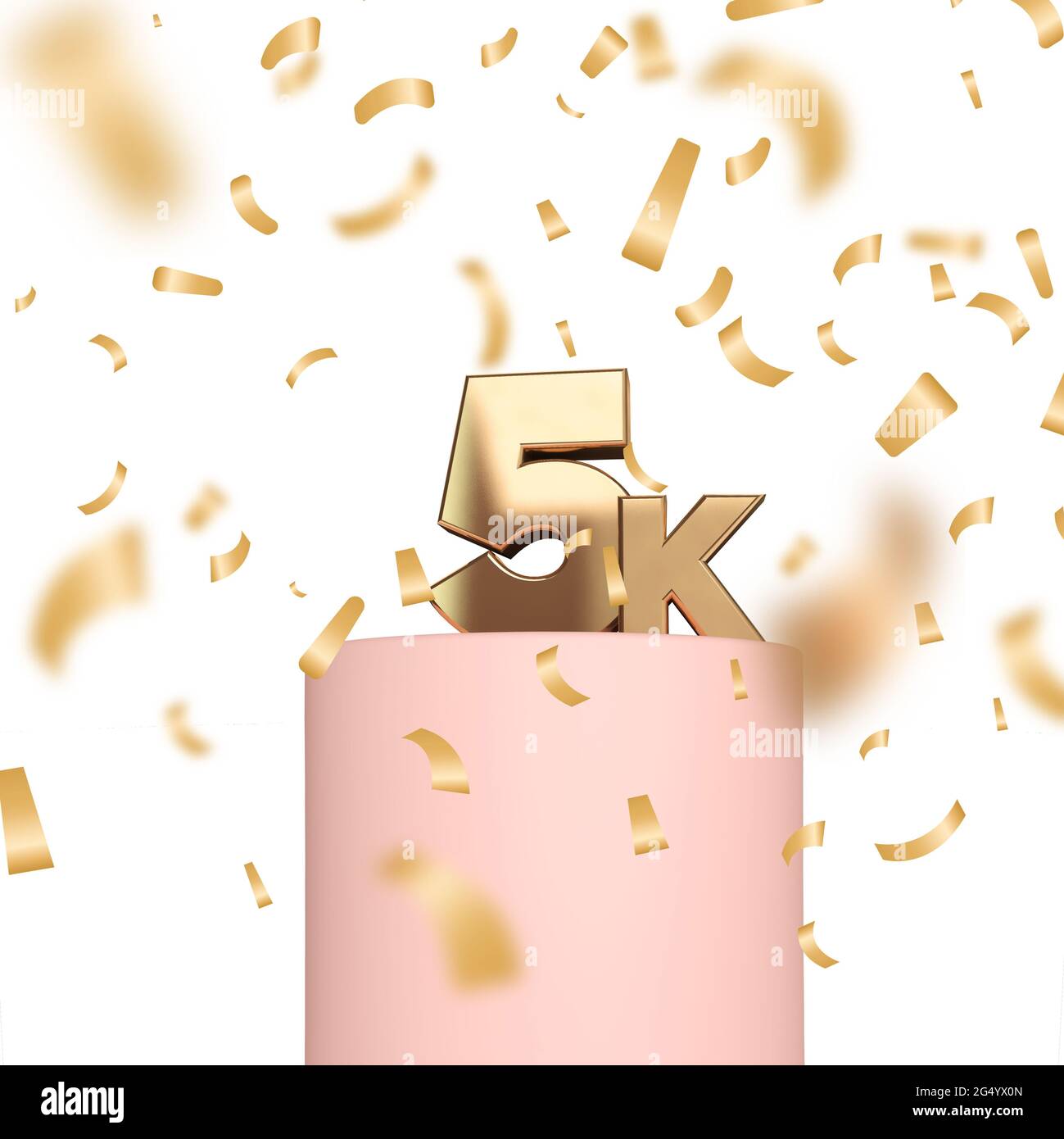5k social media followers or subscribers celebration background. 3D ...