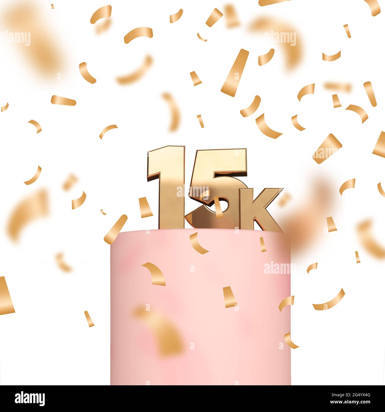 15k social media followers or subscribers celebration background. 3D ...
