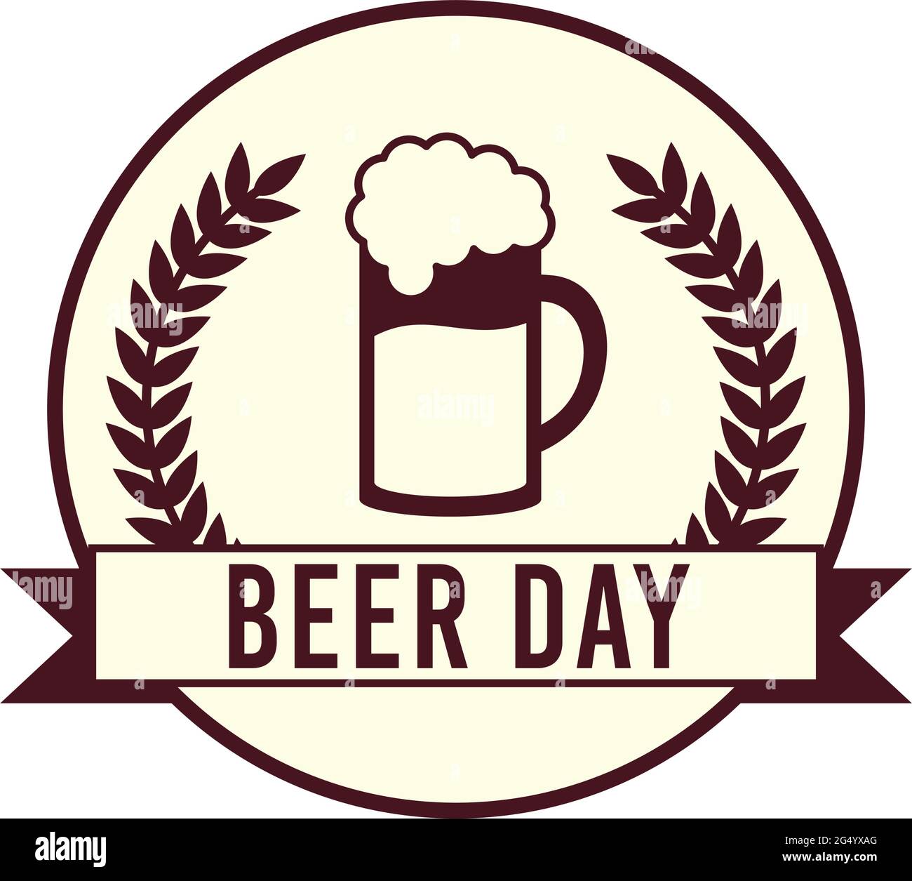 beer day badge Stock Vector Image & Art - Alamy