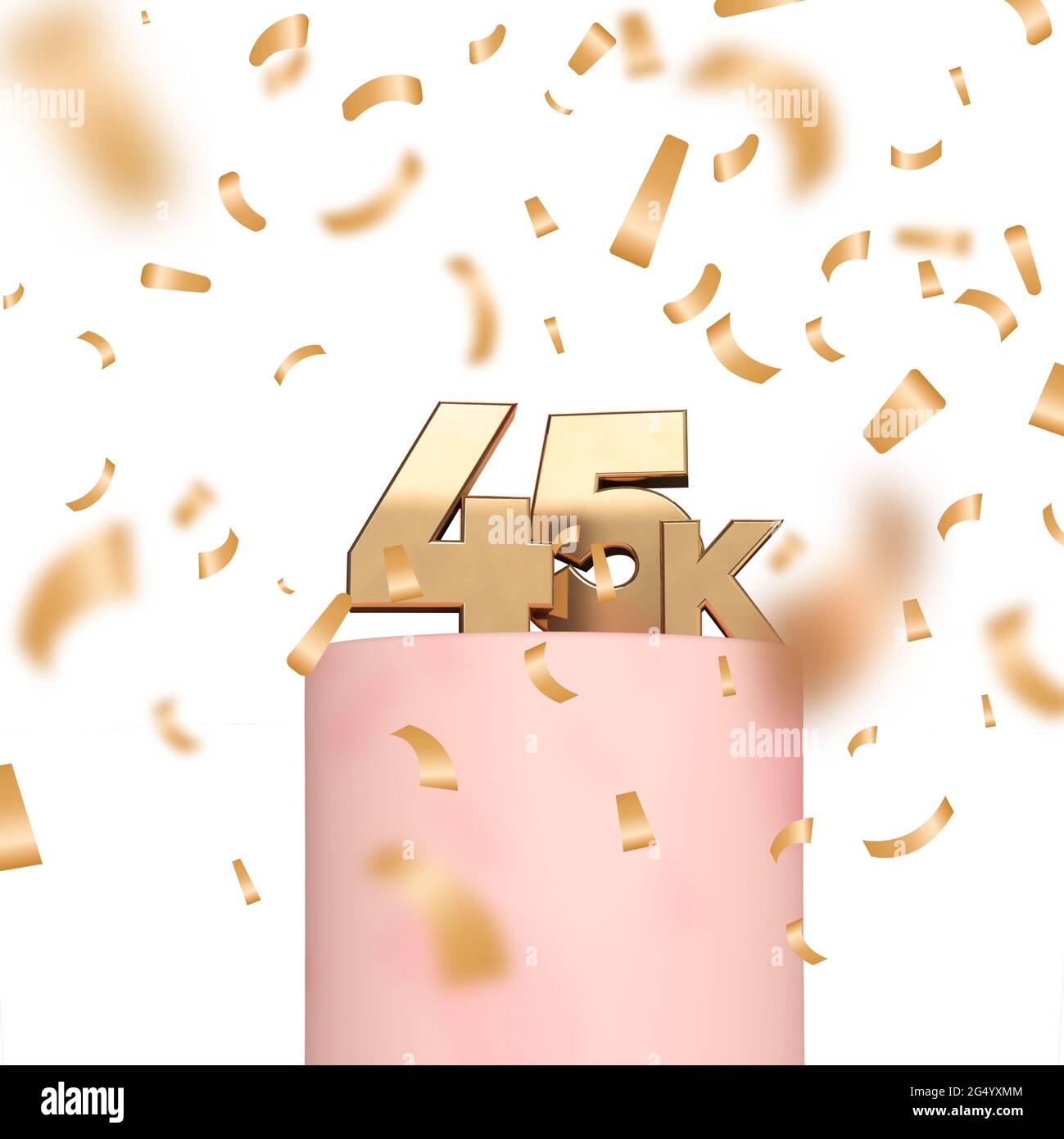 3d number 45 gold hi-res stock photography and images - Alamy