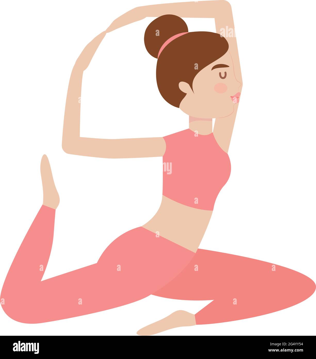 cartoon young woman doing yoga Stock Vector Image & Art - Alamy