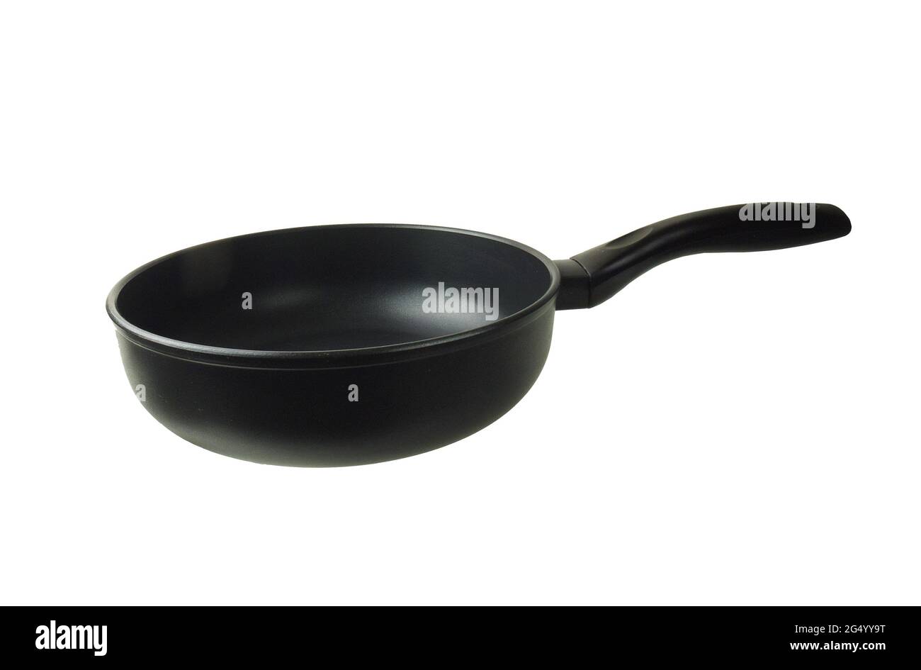 black pan isolated on white background Stock Photo - Alamy