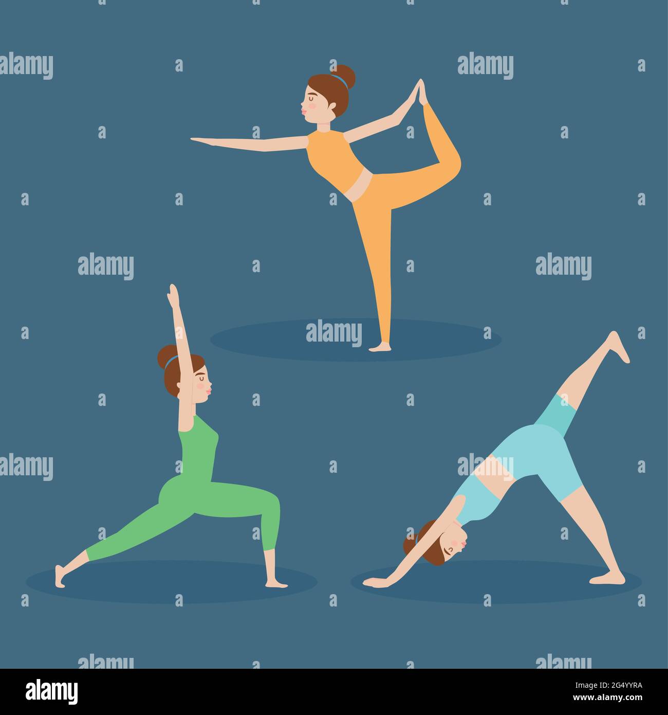 icon set of women doing yoga Stock Vector Image & Art - Alamy