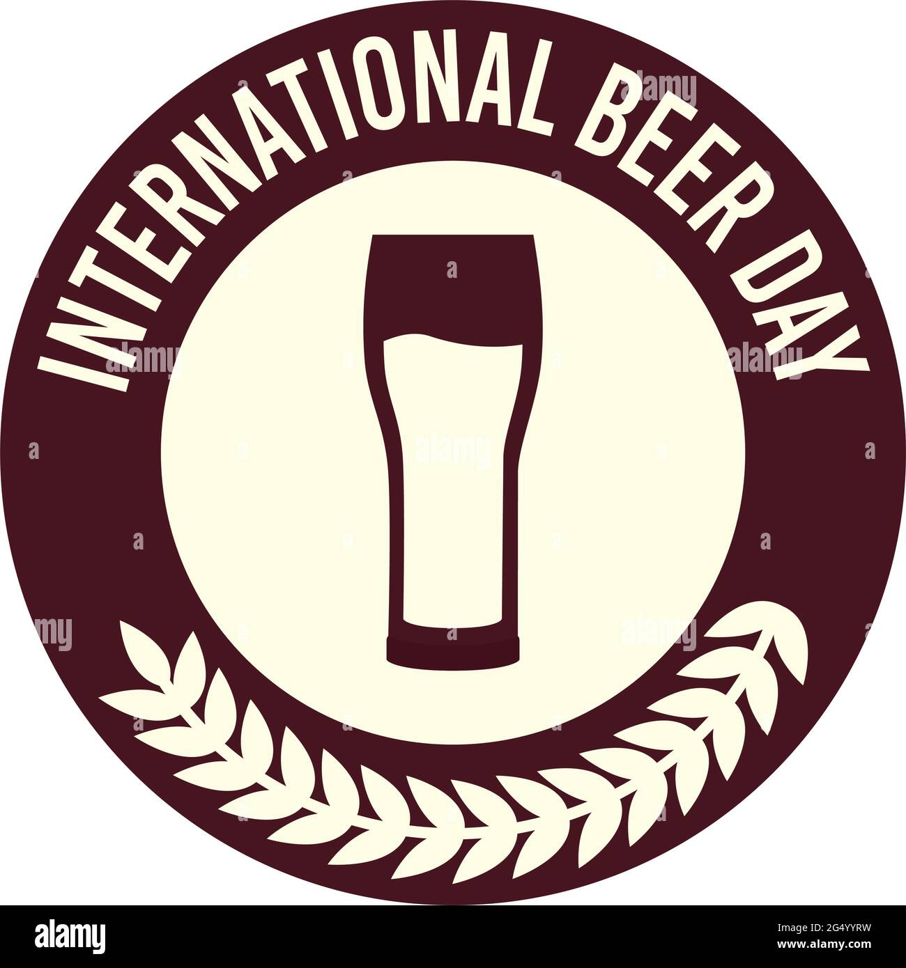 International beer day emblem hi-res stock photography and images - Alamy