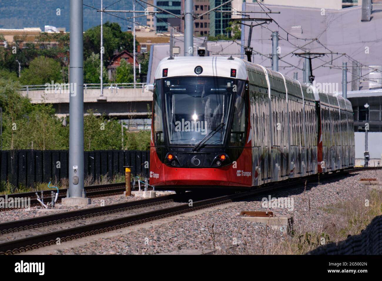 The O-Train line 1, An Alstom Citadis Spirit LRV, part of the light ...