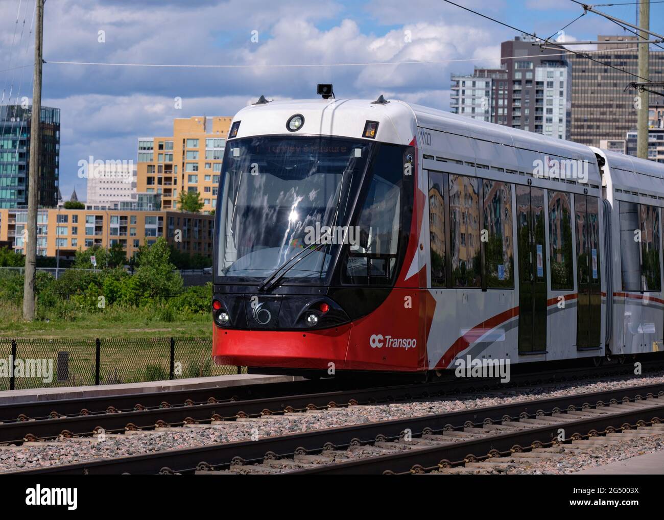 The O-Train line 1, An Alstom Citadis Spirit LRV, part of the light ...