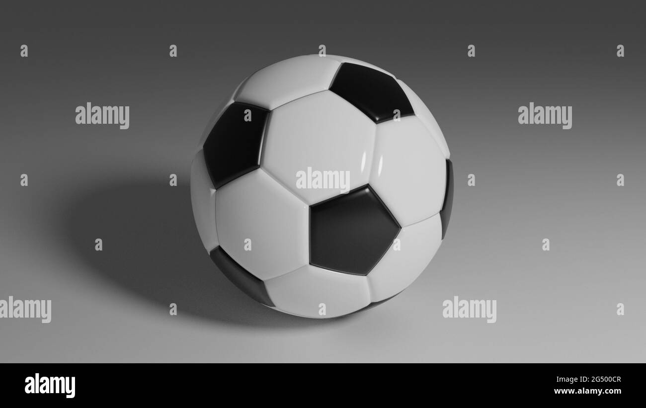 Closeup of a soccer ball isolated on a grey background Stock Photo - Alamy