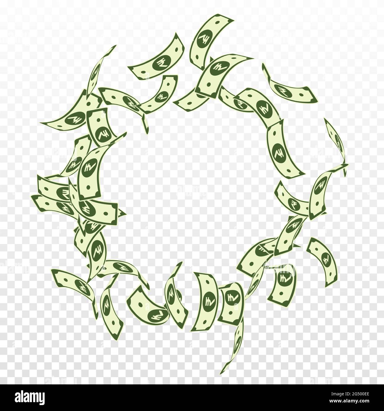 Indian rupee notes falling Stock Vector Images - Alamy