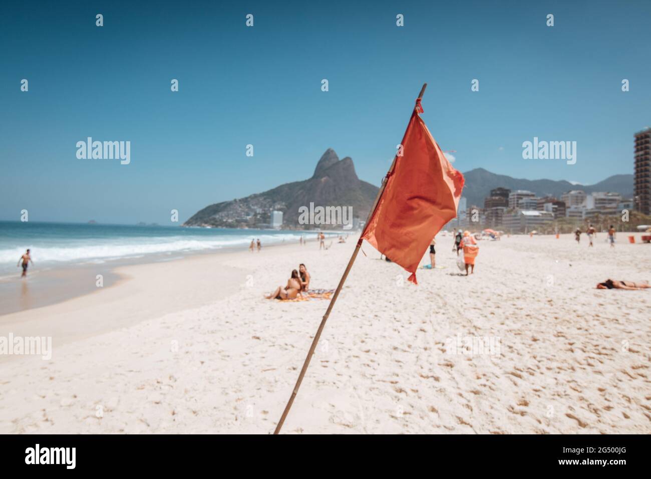 RIO DE JANEIRO, BRAZIL - May 14, 2020: Beautiful shot of a beach in Rio ...