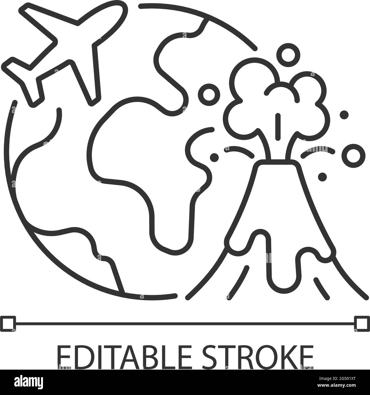 Disaster travel linear icon Stock Vector Image & Art - Alamy