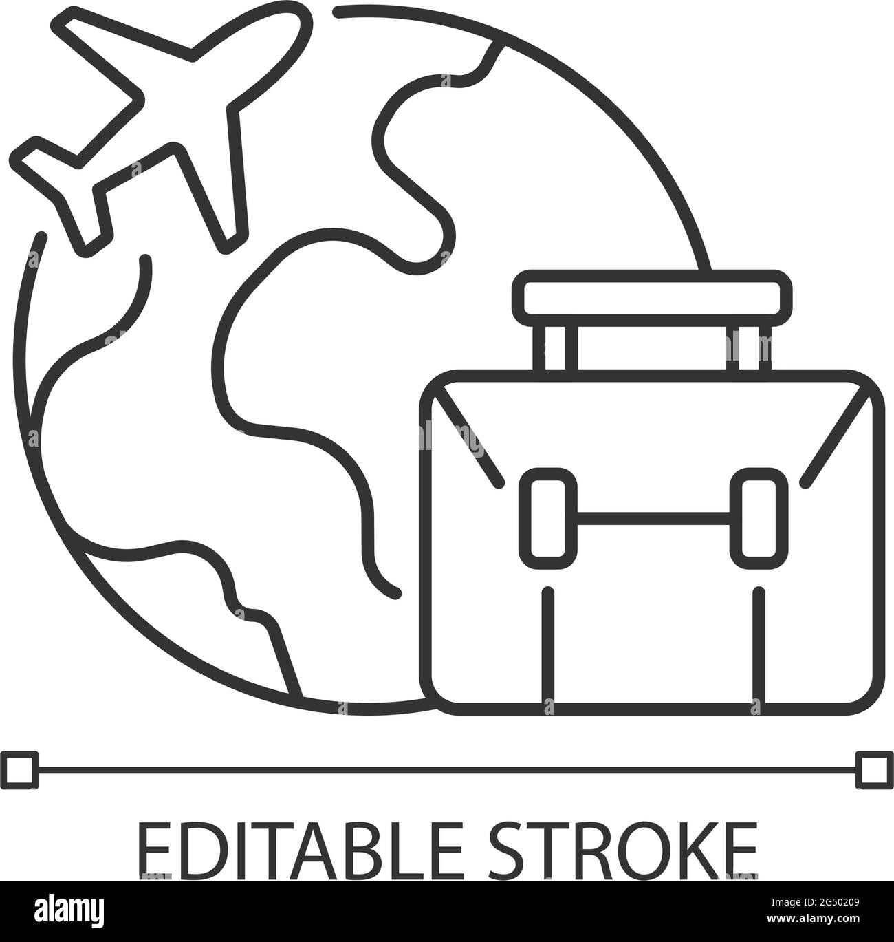 Business travel linear icon Stock Vector Image & Art - Alamy