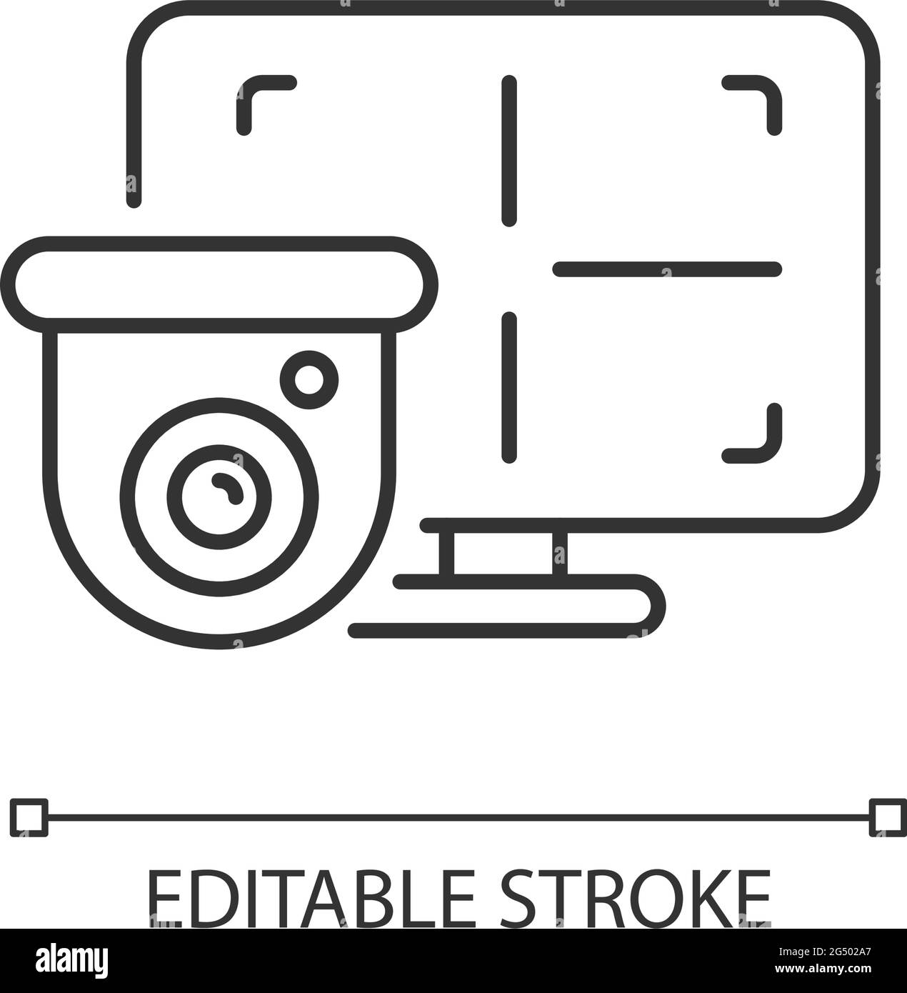 CCTV monitor linear icon Stock Vector Image & Art - Alamy