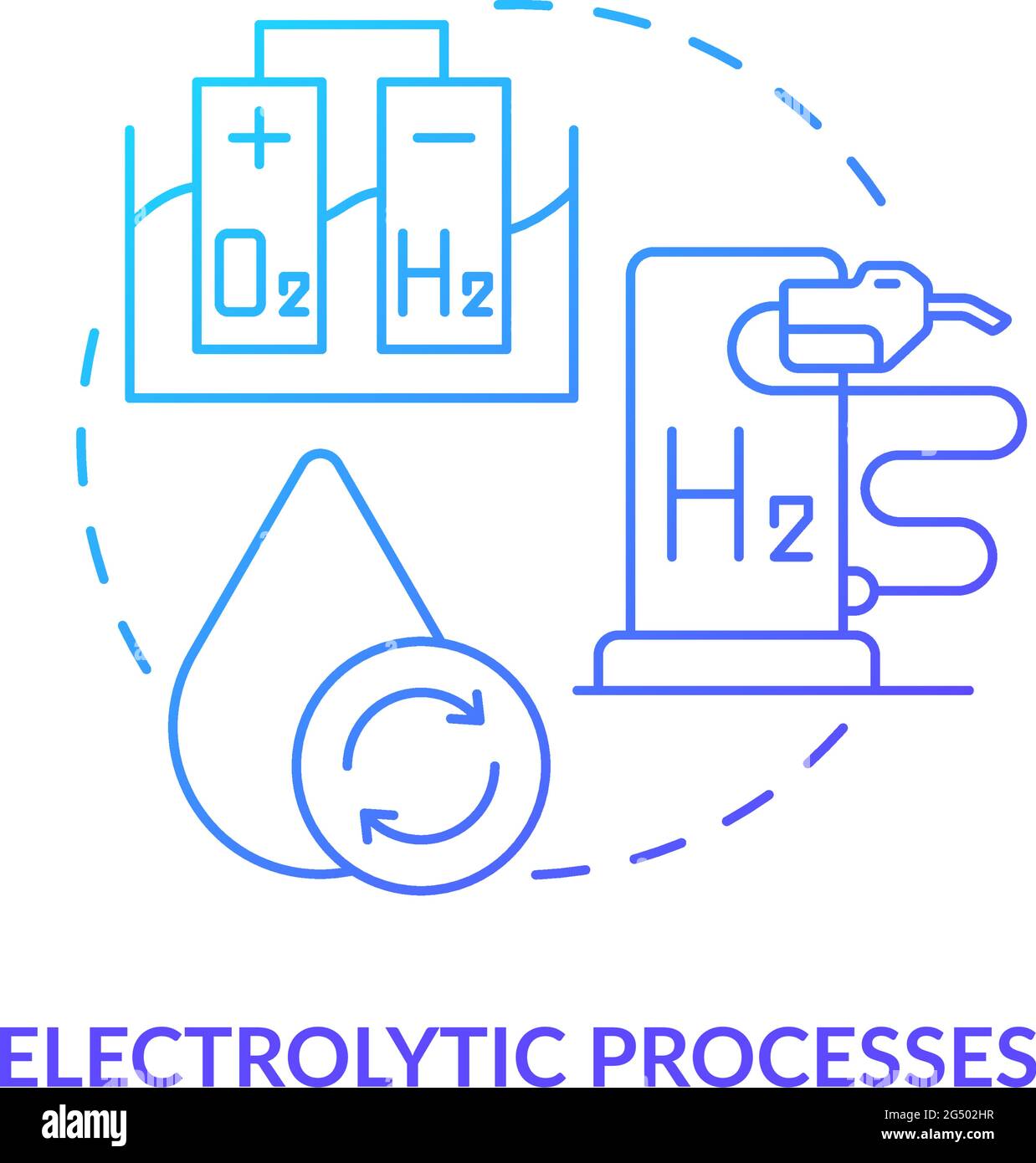 Electrolytic processes concept icon Stock Vector Image & Art - Alamy