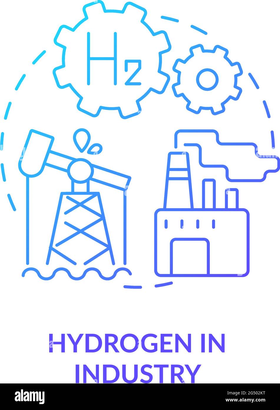 Hydrogen in industry concept icon Stock Vector Image & Art - Alamy