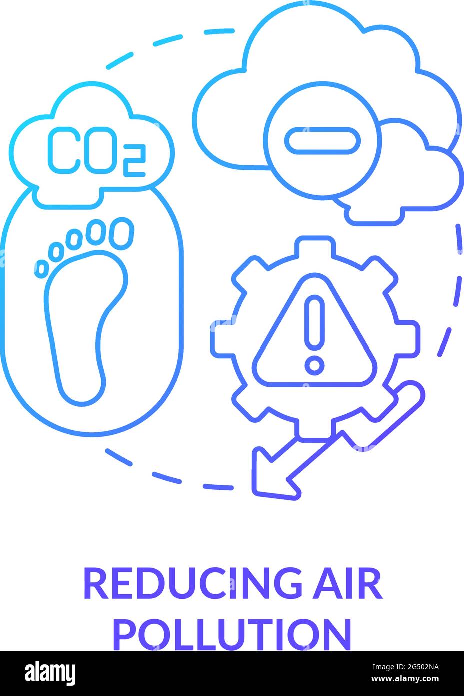 Reducing Air Pollution Concept Icon Stock Vector Image And Art Alamy