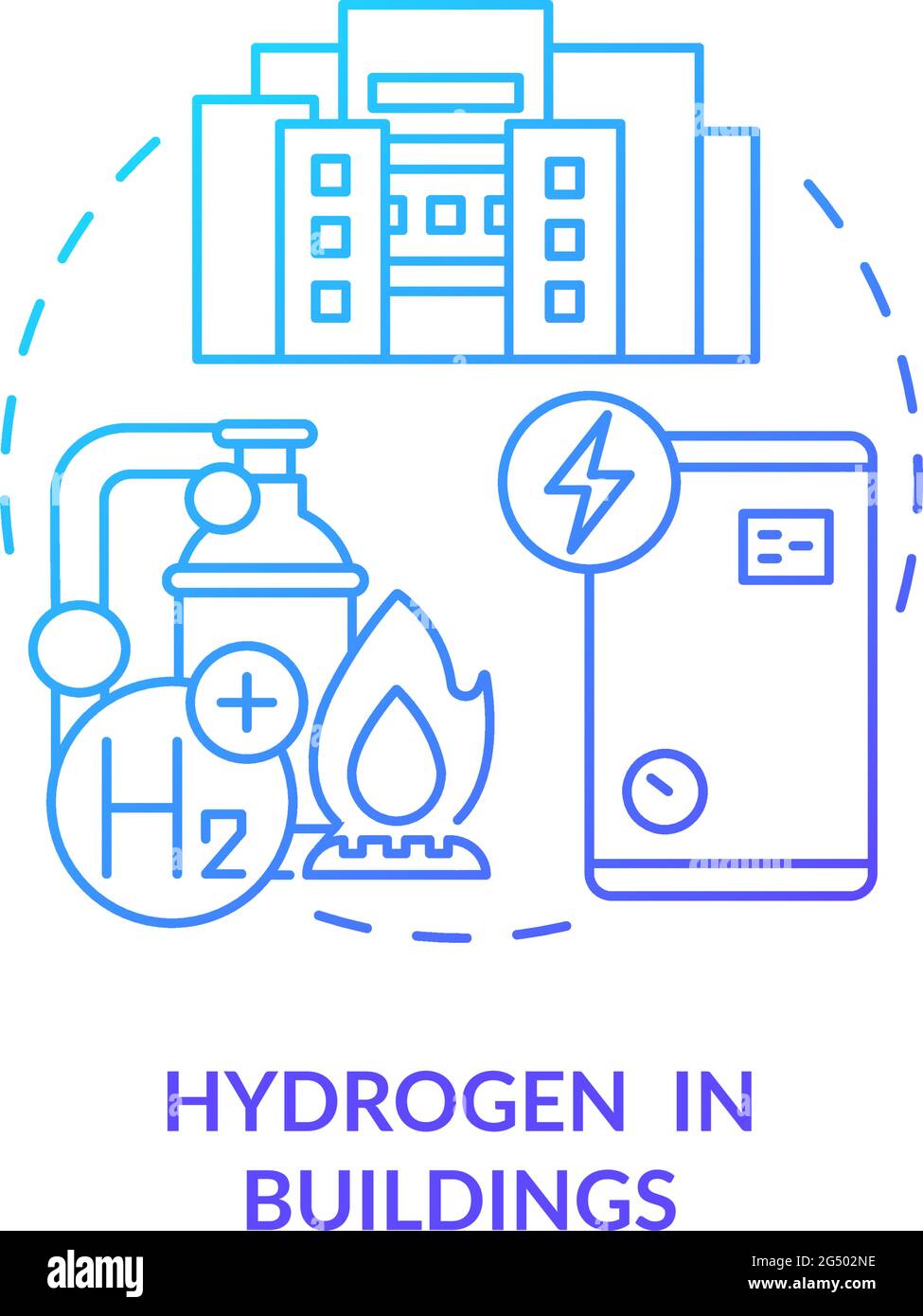 Hydrogen in buildings concept icon Stock Vector Image & Art - Alamy