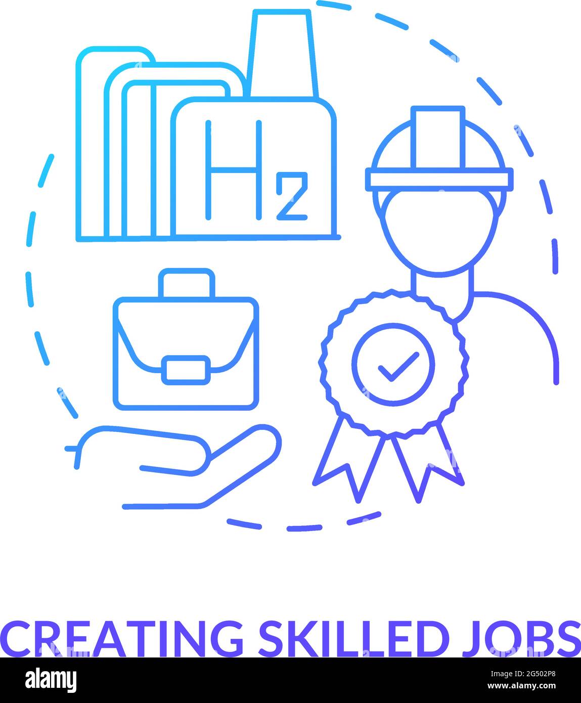 Creating skilled jobs concept icon Stock Vector Image & Art - Alamy