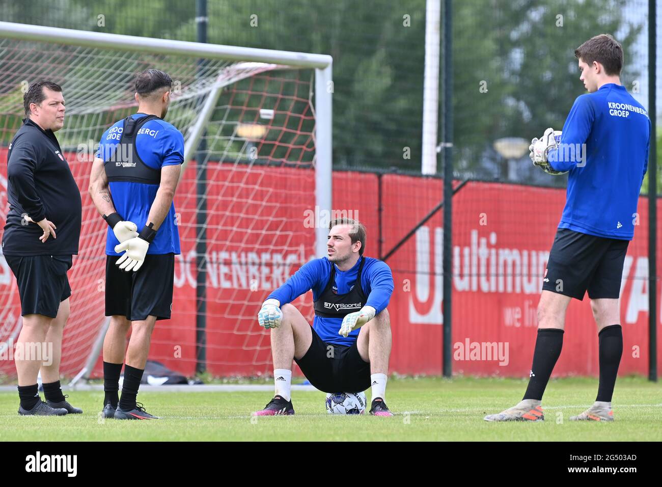 ALMERE, NETHERLANDS - JUNE 24: Trainer goalkeepers Serge van den Ban of ...