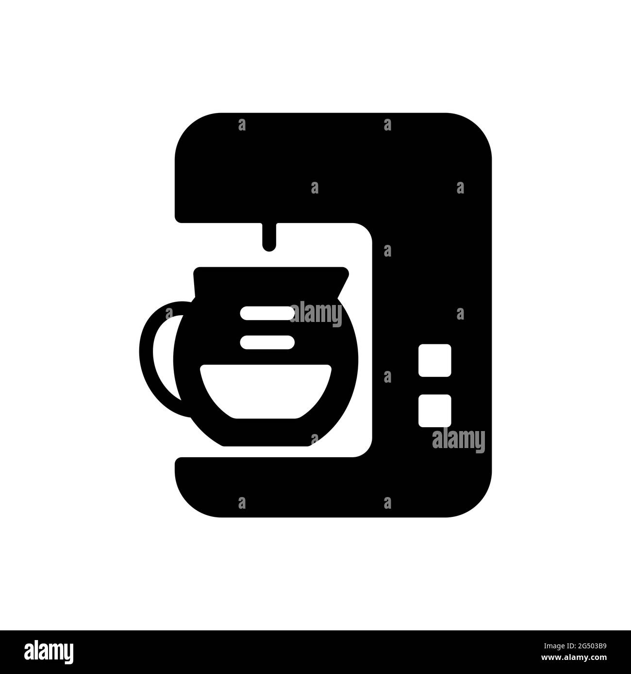 Coffee maker machine outline glyph icon. Workspace sign. Graph symbol ...