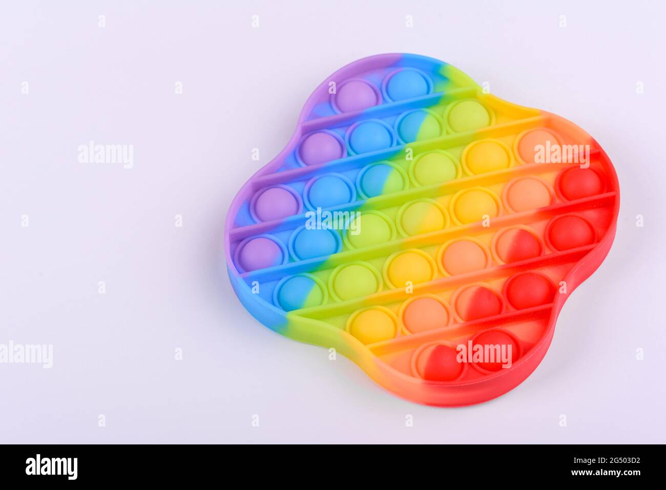 Bright colorful children's toy made of silicone designed to relieve ...