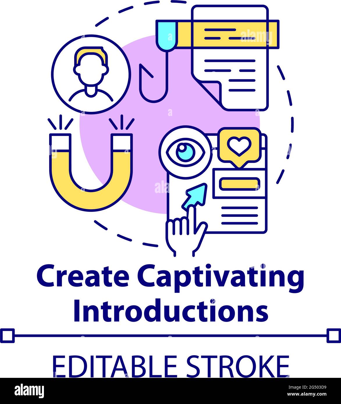 Create captivating introductions concept icon Stock Vector Image & Art ...