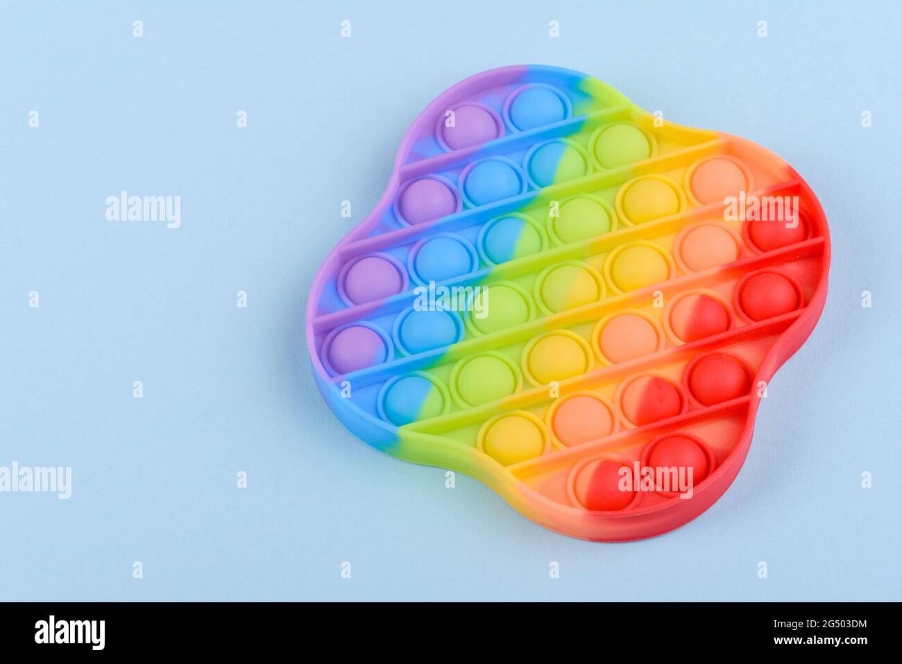 Bright colorful children's toy made of silicone designed to relieve ...